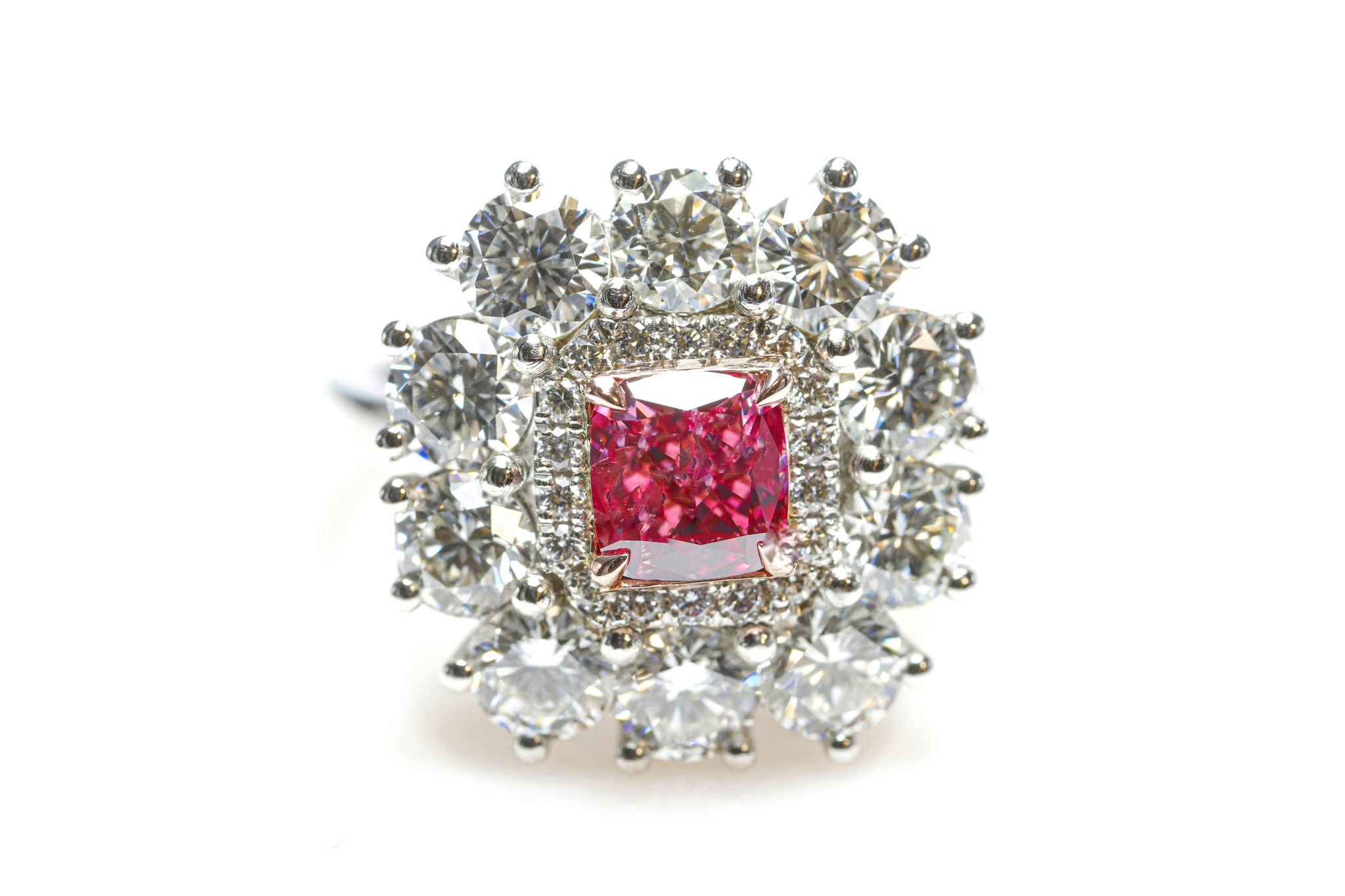 GIA 3.62ct Natural Argyle 1pp Fancy Vivid Pink Diamonds Platinum ...