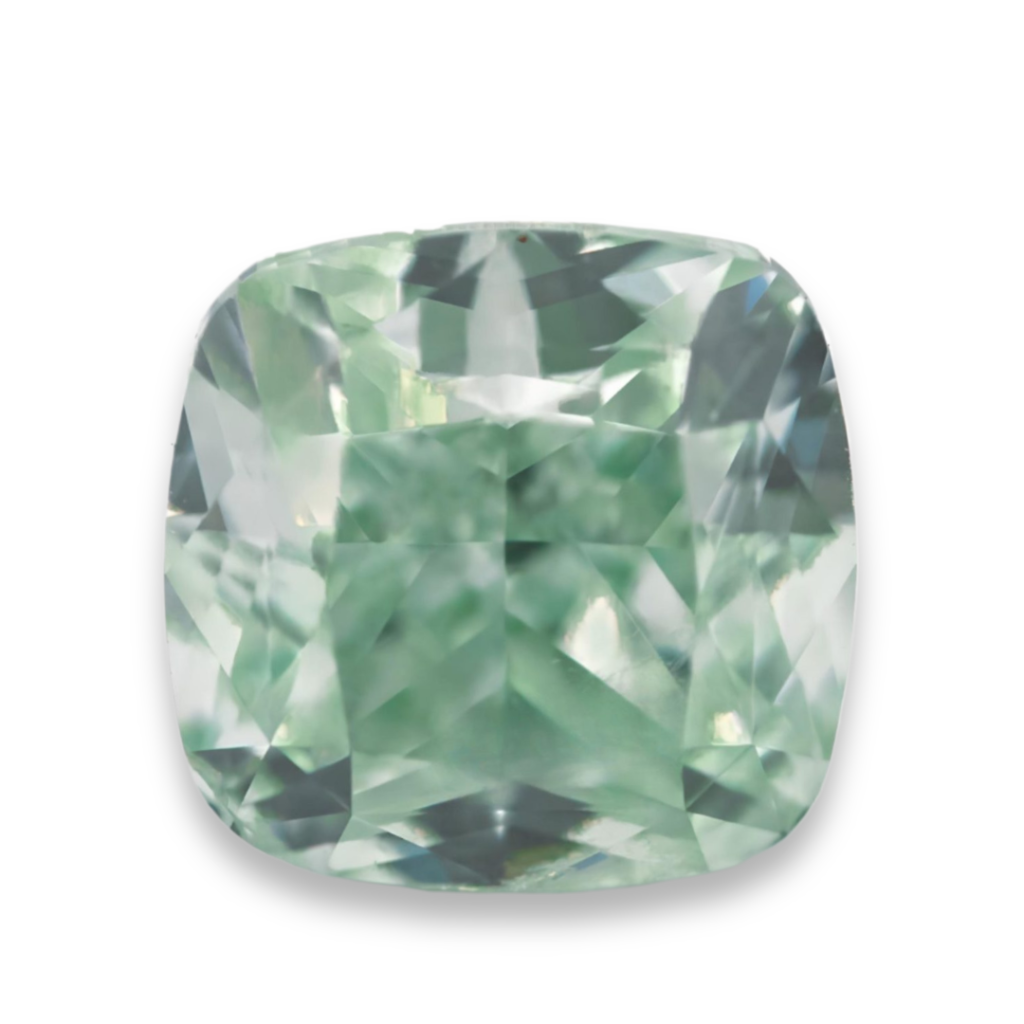 Real 0.65ct Natural Loose Fancy Green Color Diamond GIA Certied Cushion SI1