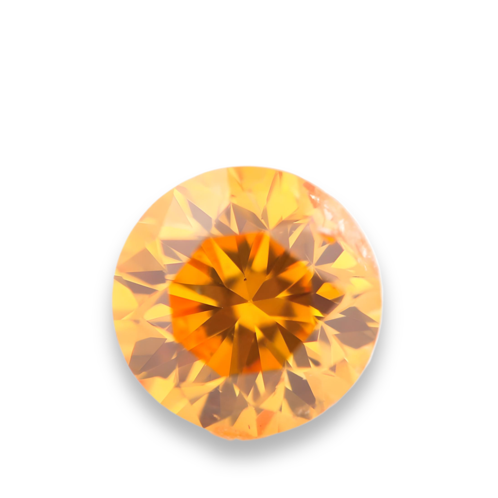 Orange Diamond - 0.39ct Natural Loose Fancy Vivid Orange Yellow GIA Round