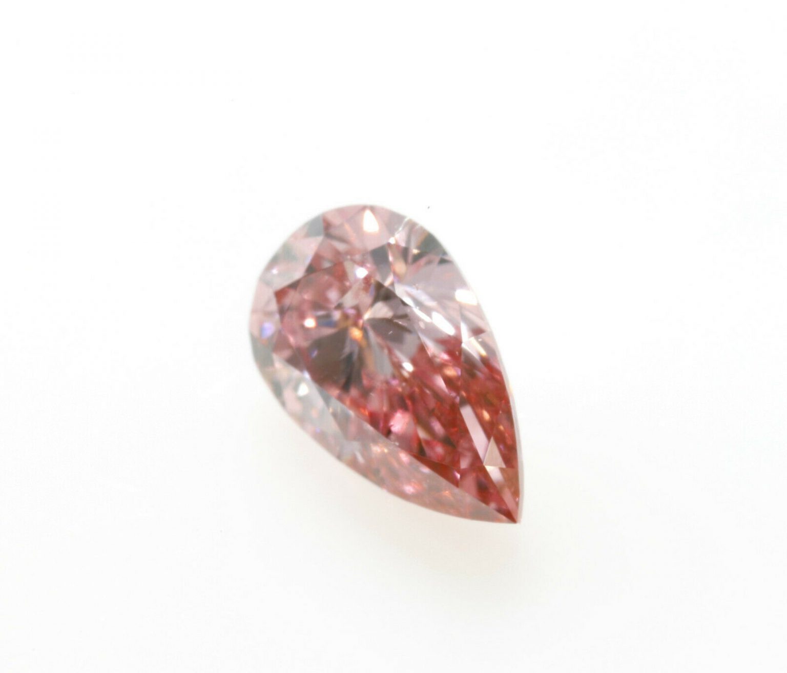 Argyle 0.18ct Natural Loose Fancy Intense Pink Color Diamond Pear 4PR Certified