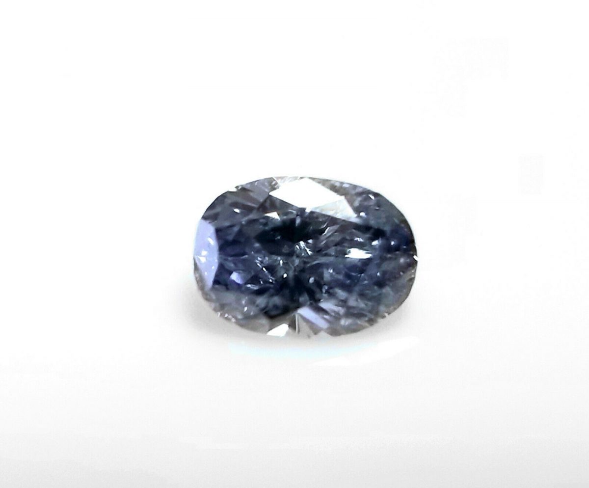 Blue Diamond - Argyle 0.10ct Natural Loose Fancy Gray Blue GIA Oval Cut