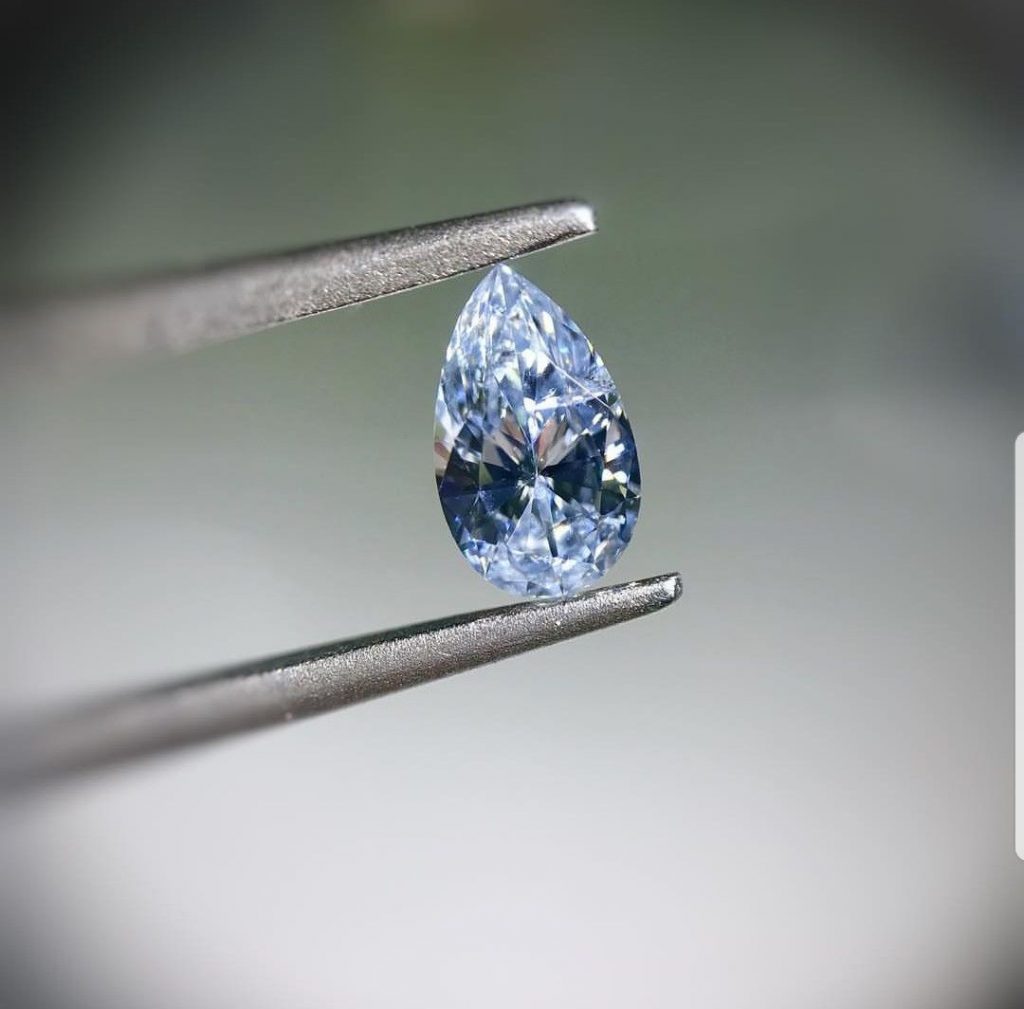 Real 0.33ct Natural Loose Fancy Light Blue Color Diamond GIA Certed ...