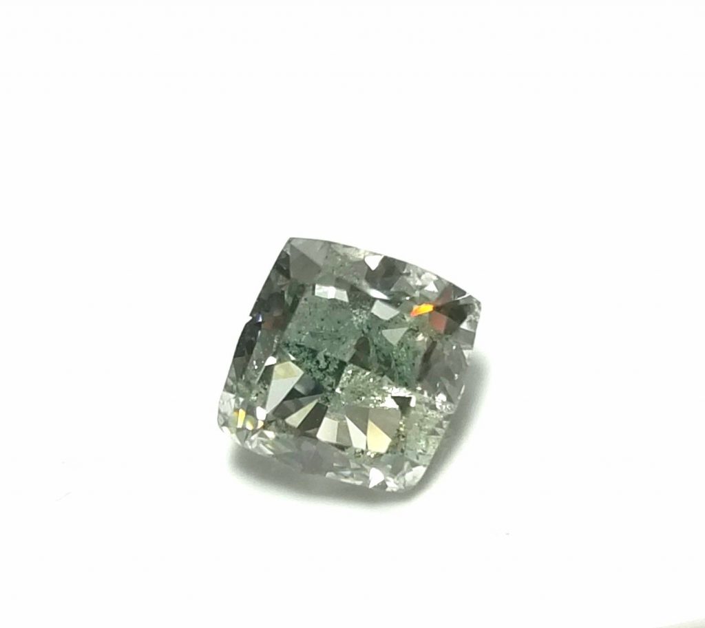 Real 1.42ct Natural Loose Fancy Green Color Cushion Diamond GIA SI Rare ...